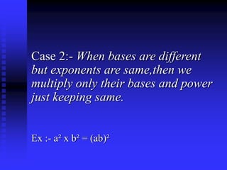 Exponents and Powers CLASS 8. powerpoint | PPT