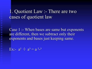 Exponents and Powers CLASS 8. powerpoint | PPT