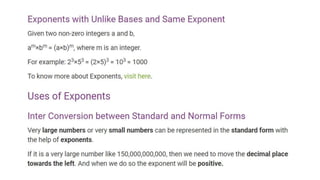 CBSE Class 8_Exponents and powers+part1 | PPTX | Physics | Science