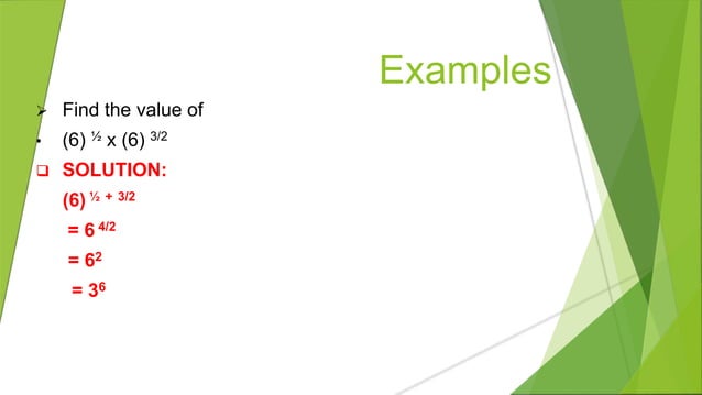 Exponents and Radicals (Class 8th) | PPTX | Physics | Science