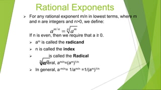 Exponents and Radicals (Class 8th) | PPTX