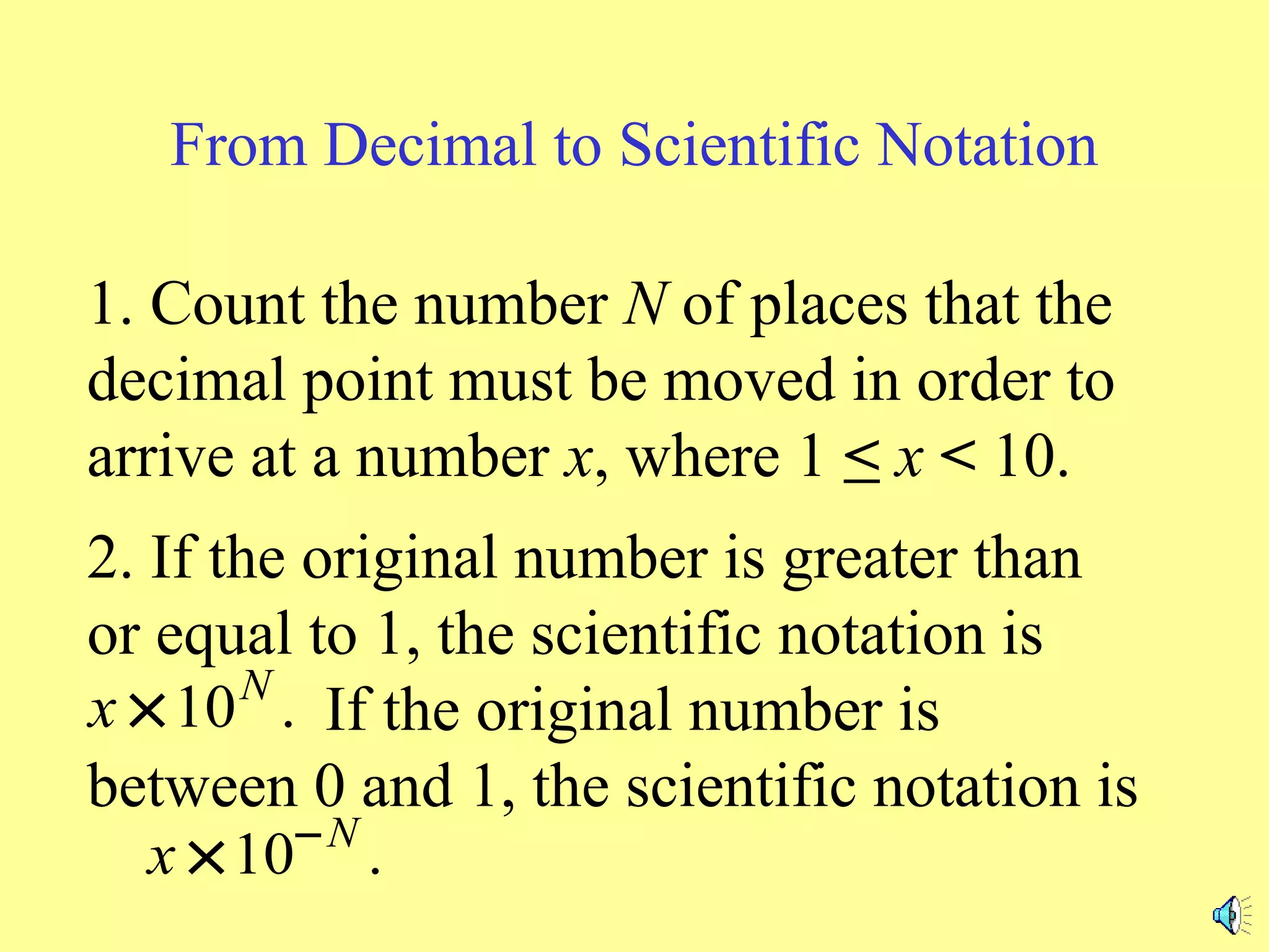 Maths in english. Exponents and scientific notation. | PPT
