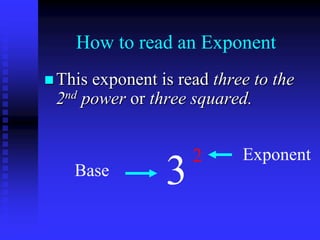 Exponents Intro with Practice.ppt
