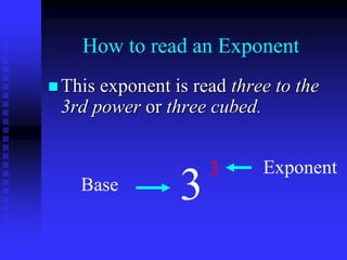 Exponents Intro with Practice.ppt