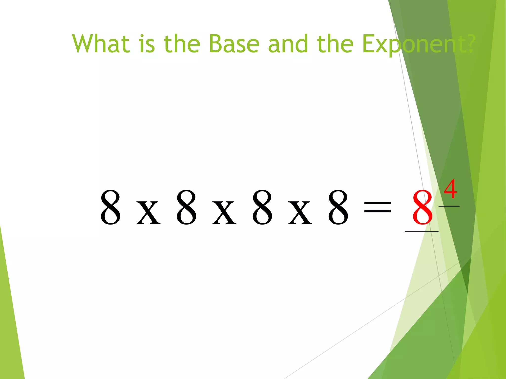 Exponents Intro with Practice.ppt