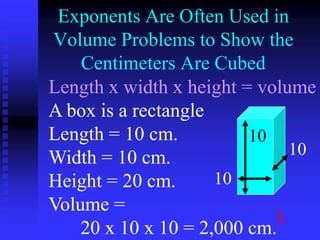 Exponents Intro with Practice and Meaning of each | PPT