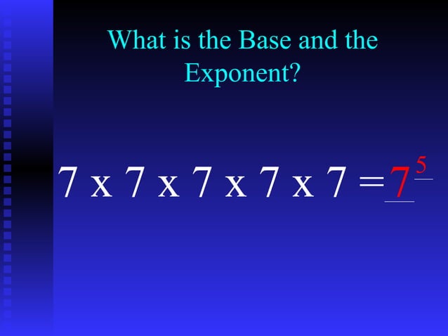 Exponents Intro with Practice math subject .ppt | Physics | Science