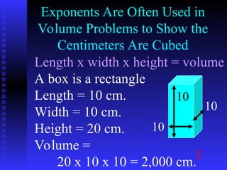 Exponents Intro with Practice math subject .ppt | Physics | Science