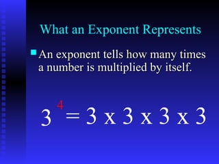 Exponents Intro with Practice math subject .ppt | Physics | Science
