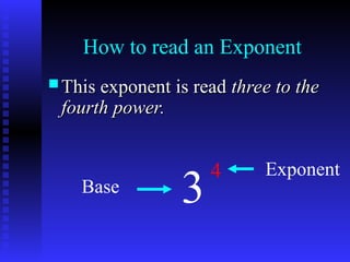 Exponents Intro with Practice math subject .ppt | Physics | Science