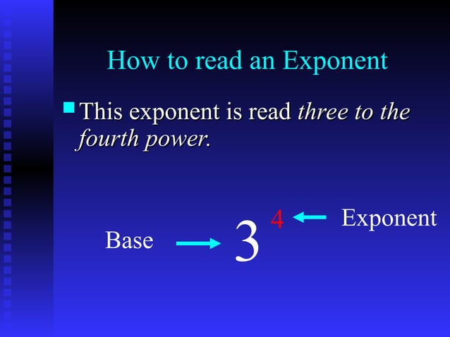 Exponents Intro with Practice math subject .ppt | Physics | Science