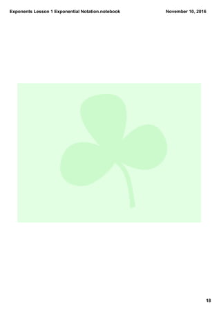 Exponents lesson 1 exponential notation | PDF
