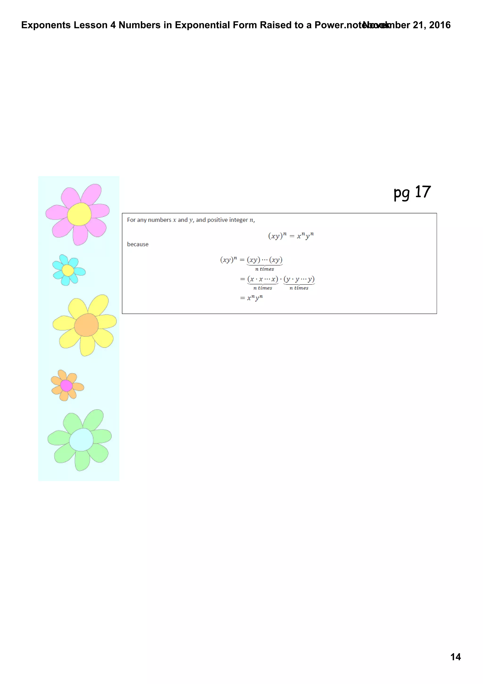Exponents lesson 4 numbers in exponential form raised to a power | PDF
