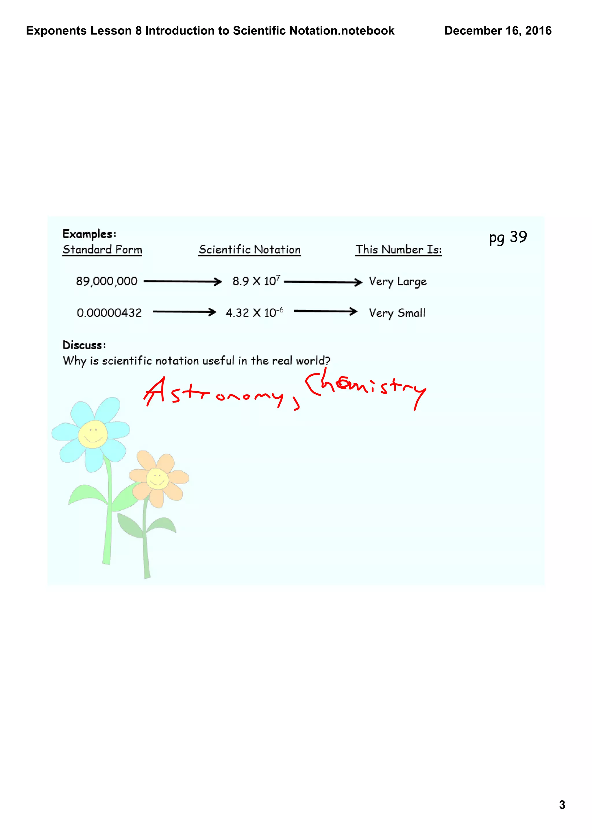 Exponents lesson 8 introduction to scientific notation | PDF