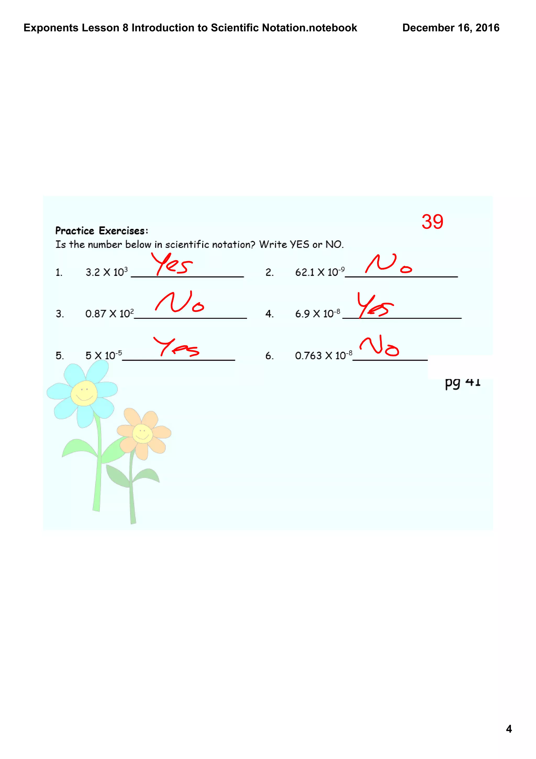 Exponents lesson 8 introduction to scientific notation | PDF