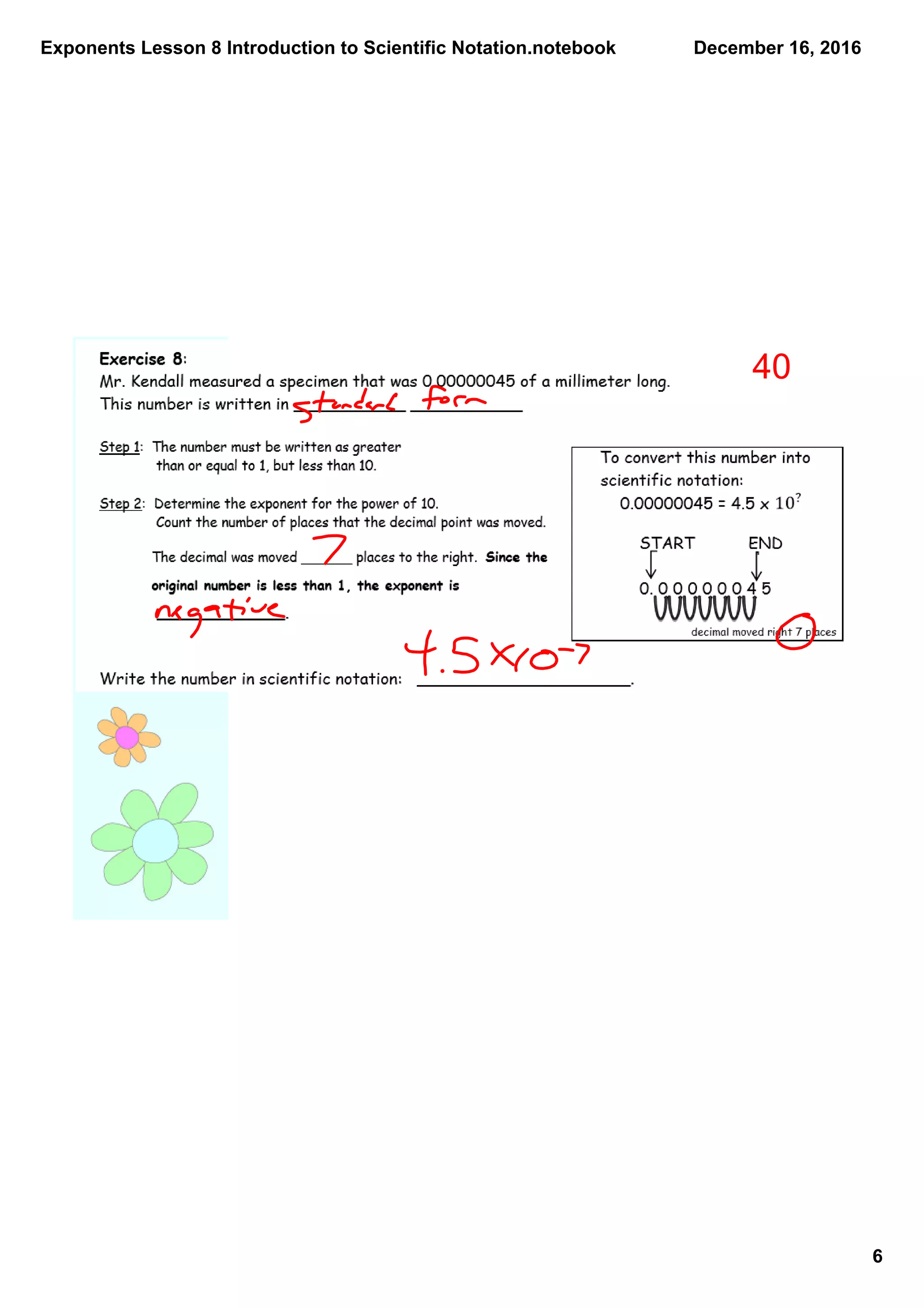 Exponents lesson 8 introduction to scientific notation | PDF