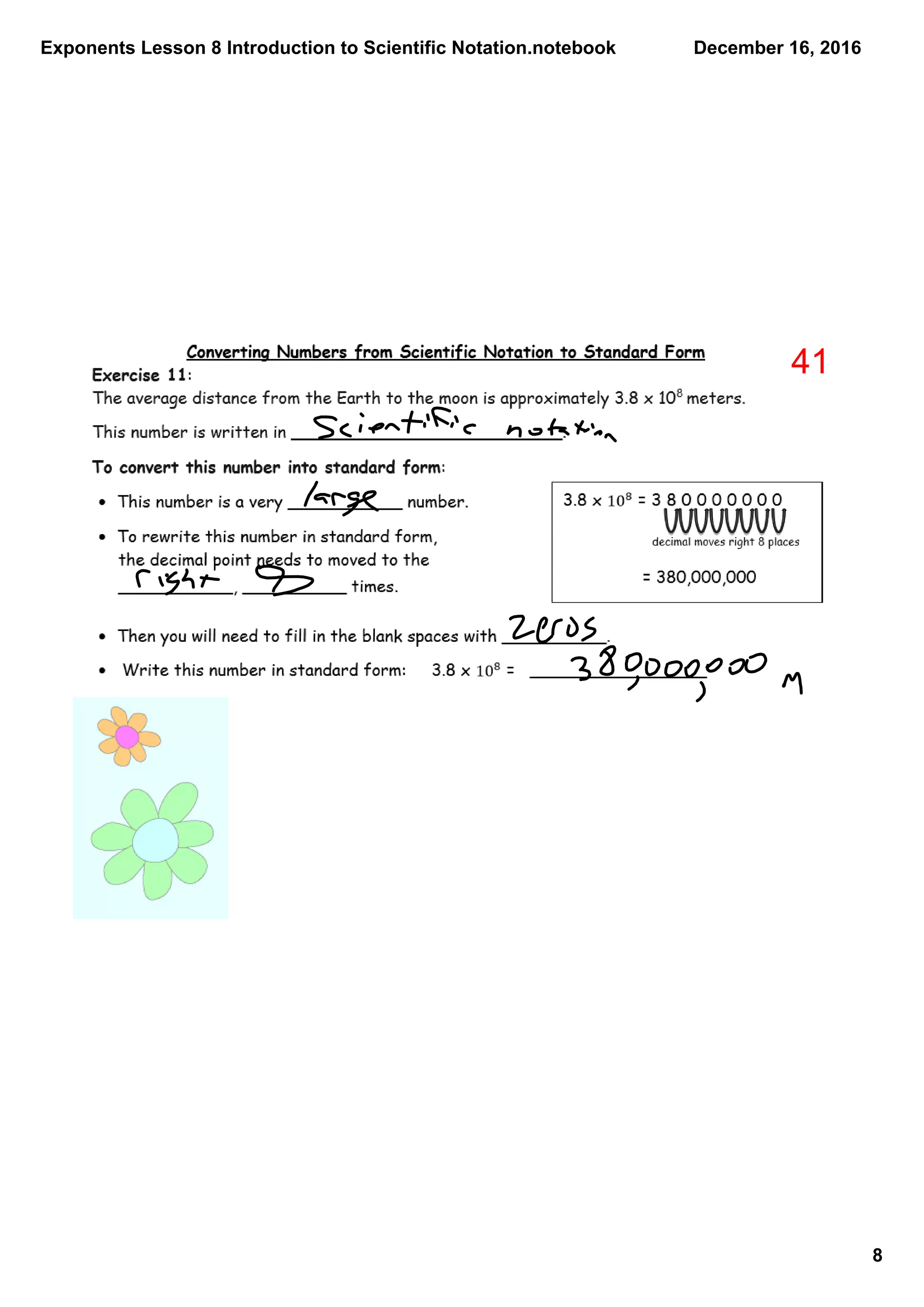 Exponents lesson 8 introduction to scientific notation | PDF