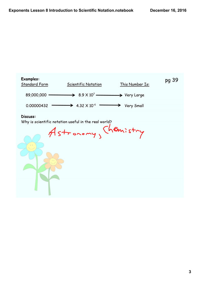 Exponents lesson 8 introduction to scientific notation | PDF
