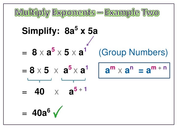 Algebra Exponents Multiplication Algebra Exponents Multiplication