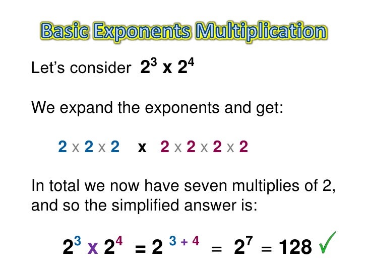 Algebra Exponents Multiplication Algebra Exponents Multiplication