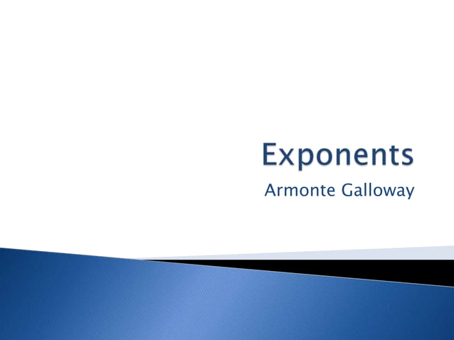 Exponents powerpoint | PPT