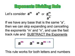 Exponents Rules | PPTX