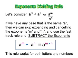 Exponents Rules | PPT