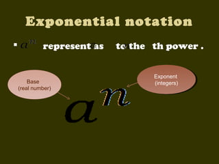 Exponets laws& examples | PPT