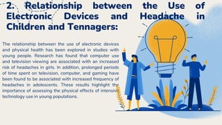 Impact of the excessive use of electronic devices on the ...