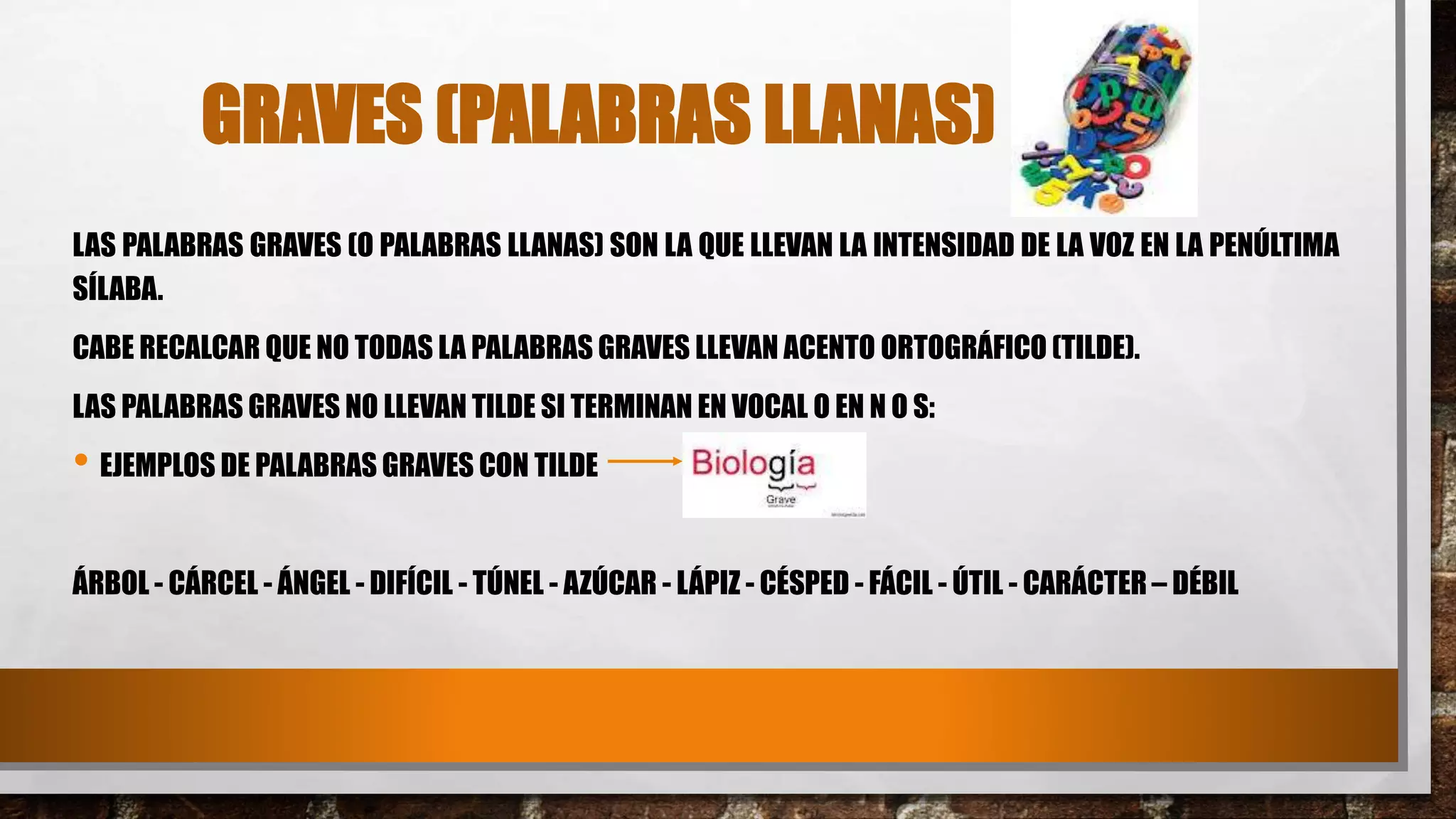 Expo palabras graves, agudas, esdrújulas y sobresdrujulas | PPTX