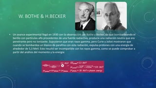 experimento del descubrimiento de los neutrones | PPTX