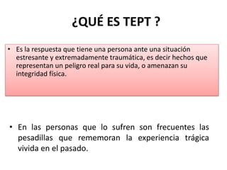 TRASTORNO POR ESTRES POST TRAUMATICO | PPTX