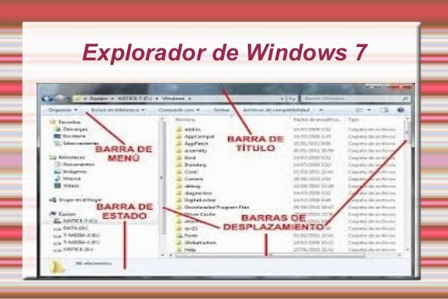 Explorador de windows, definición y sus partes