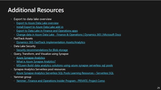 Export Data Lake Dynamics 365 F&O | PPT