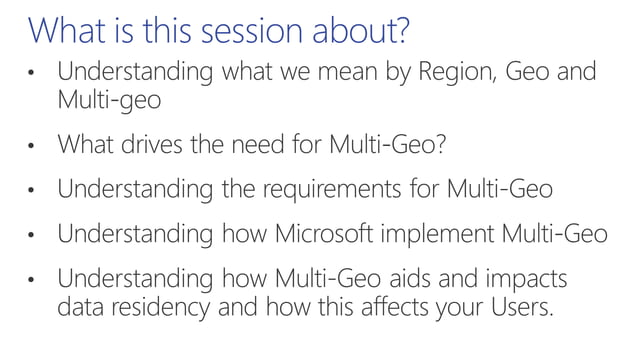 O365Con19 - Exposing Multi-Geo Capabilities in Office 365 - Paul Hunt | PDF
