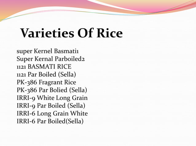 Rice Export | PPTX