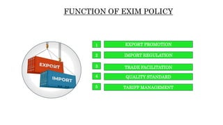 EXIM policy and its objective Function of DGFT | PPTX | Business ...