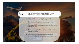 EXIM policy and its objective Function of DGFT | PPTX | Business ...