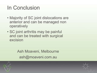 The Sternoclavicular Joint | PPTX