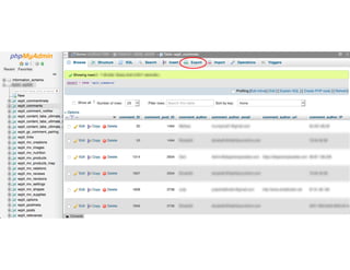 How to Export Wordpress Comments (steps in description) | PPT