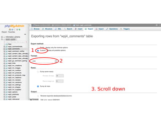How to Export Wordpress Comments (steps in description) | PPT