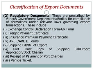 Export Import Documentation in India | PPTX