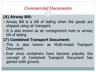 Export Import Documentation in India | PPTX