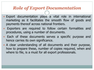 Export Import Documentation in India | PPTX