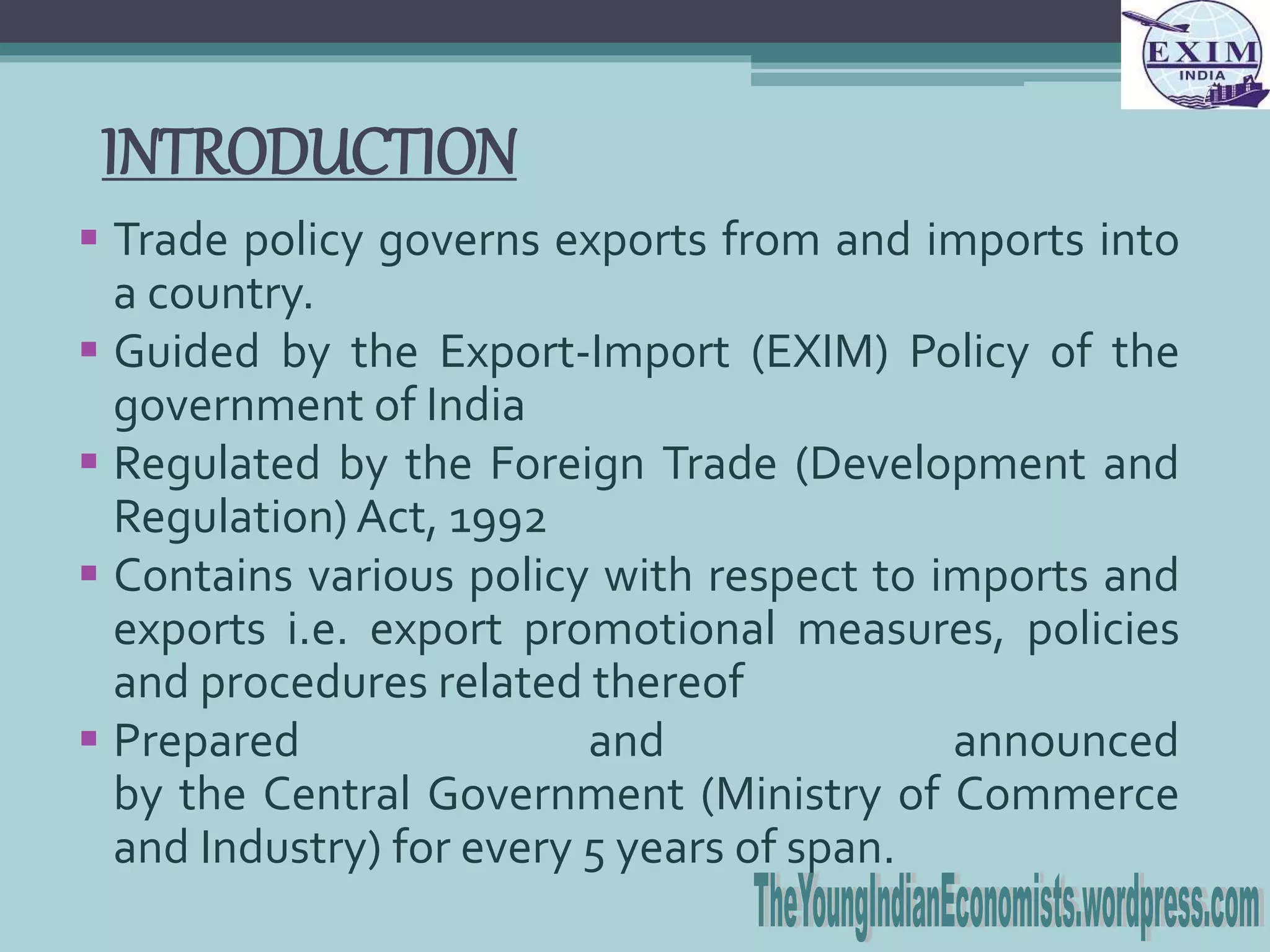 Export Import policy | PPTX