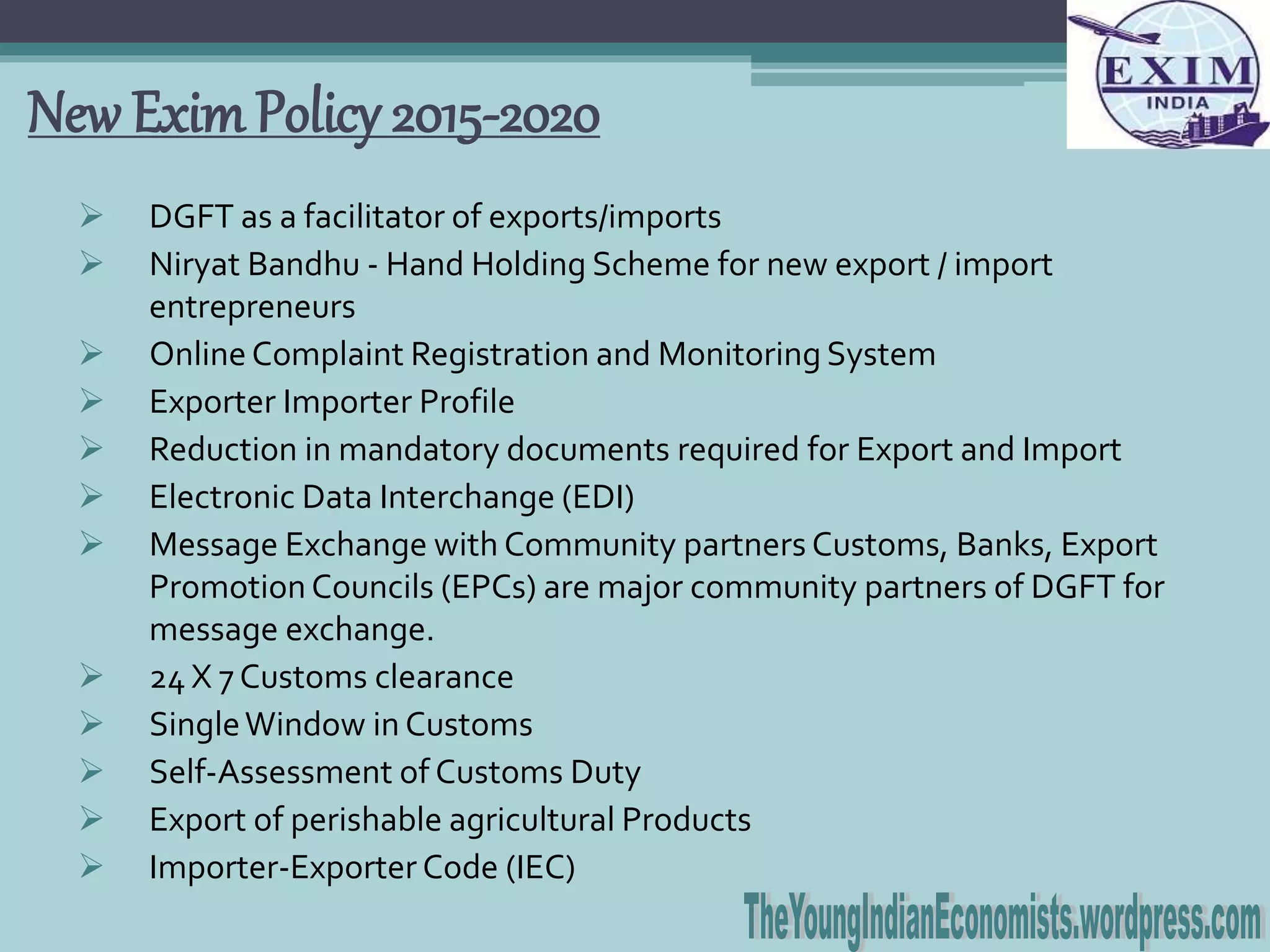 Export Import policy | PPTX