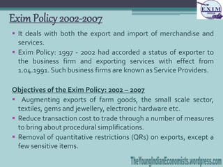 Export Import policy | PPTX