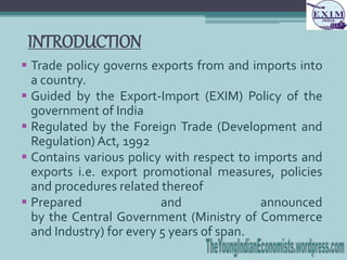 Export Import policy | PPTX