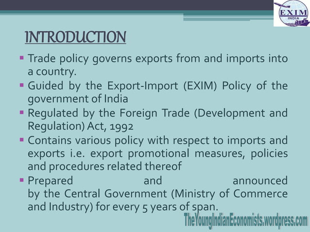 Export Import policy | PPTX