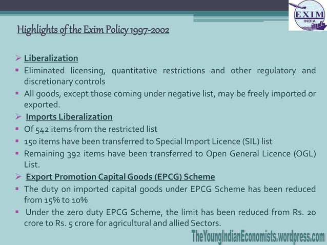 Export Import policy | PPTX